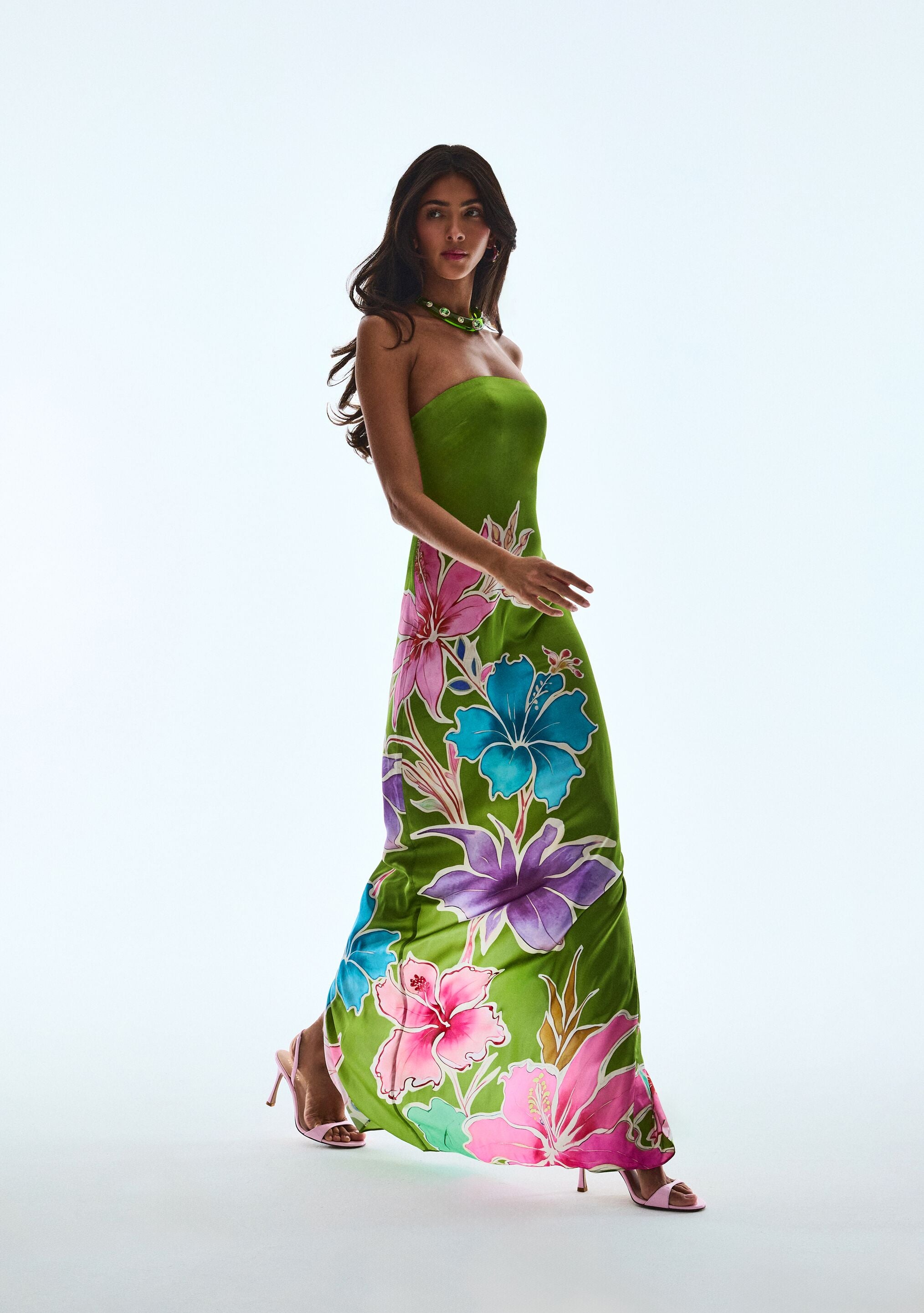 RETROFETE Vivi Silk Strapless Gown